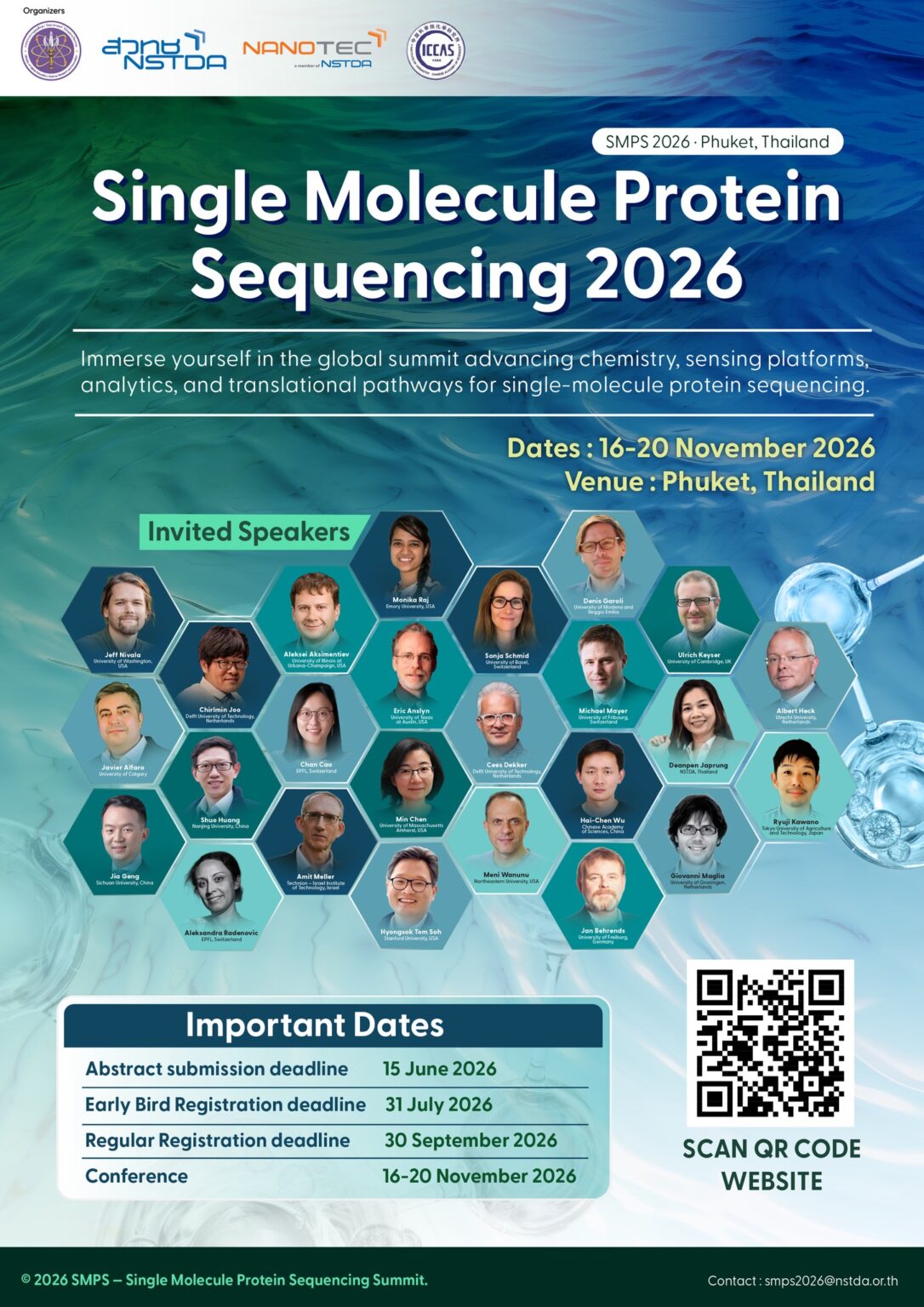 Single Molecule Protein Sequencing 2026 (SMPS 2026) is now open for ...