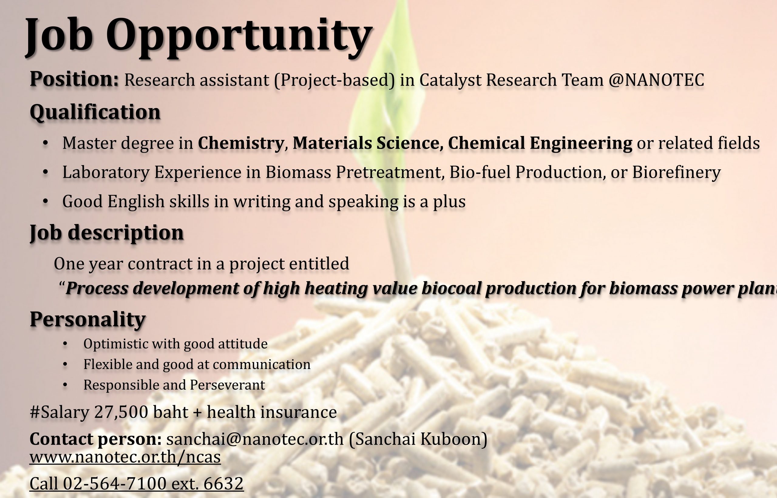Hired: Project-based research assistant position working on process ...